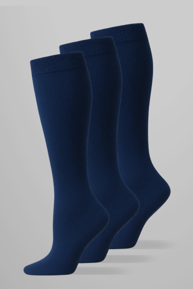 Navy Blue Compression Socks 3-Pack – SNOX