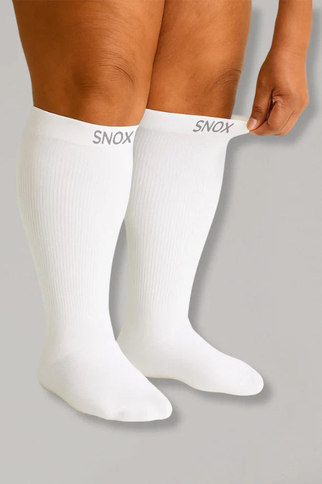 White PlusFit™ Socks – SNOX